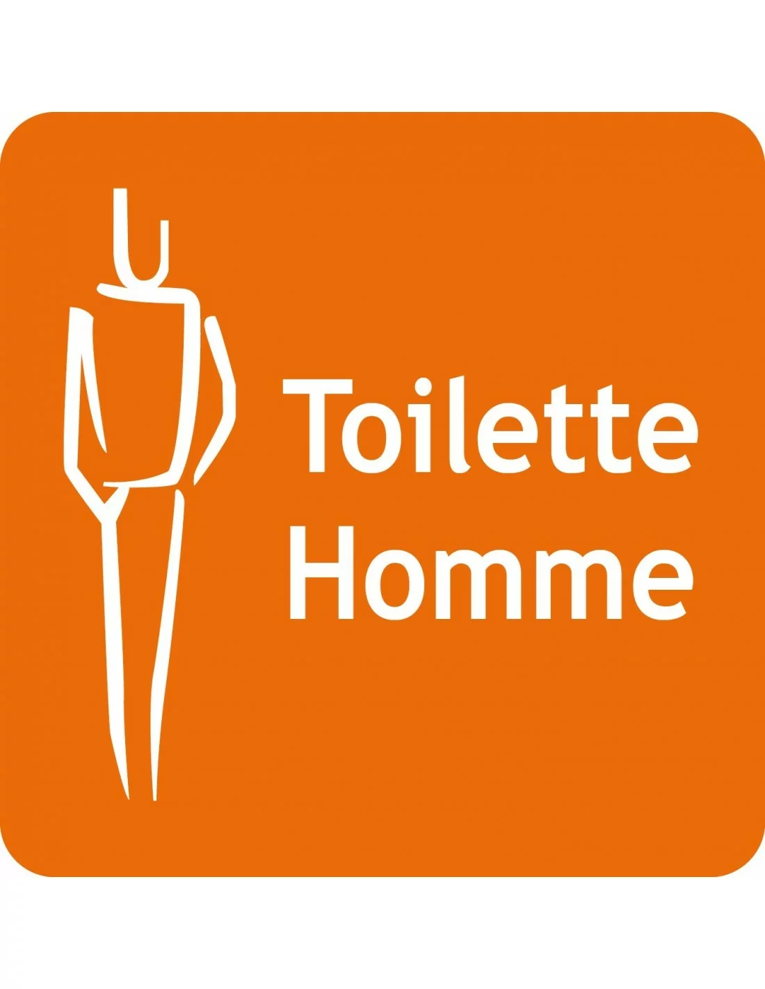 Panneau Toilettes hommes - Signalisation de Plaques Toilettes - SIN145